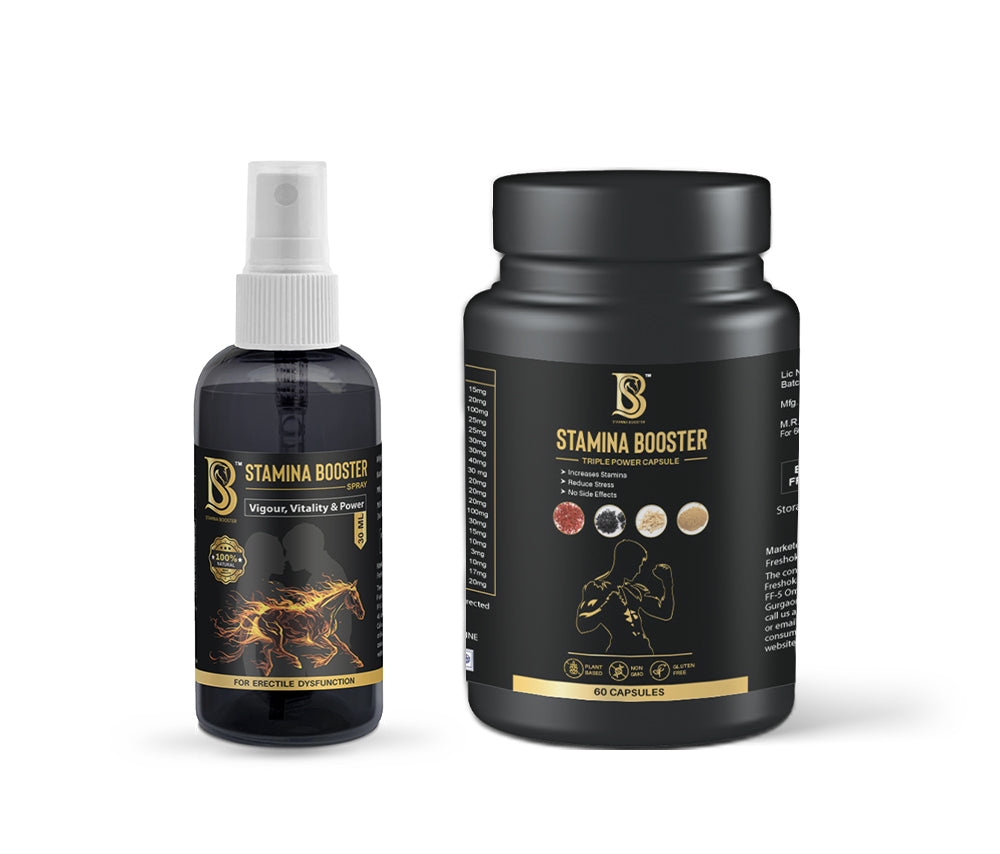 Stamina Booster Triple Power Capsule & Spray Combo | Boost Strength ...